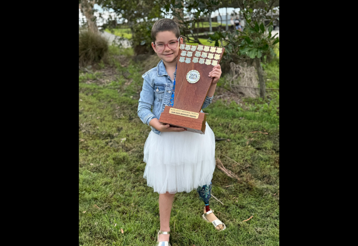 Our Kids Bravery Award for young cancer patient Willow